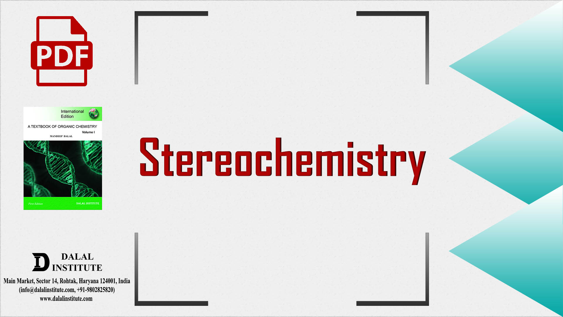 Stereochemistry - Dalal Institute