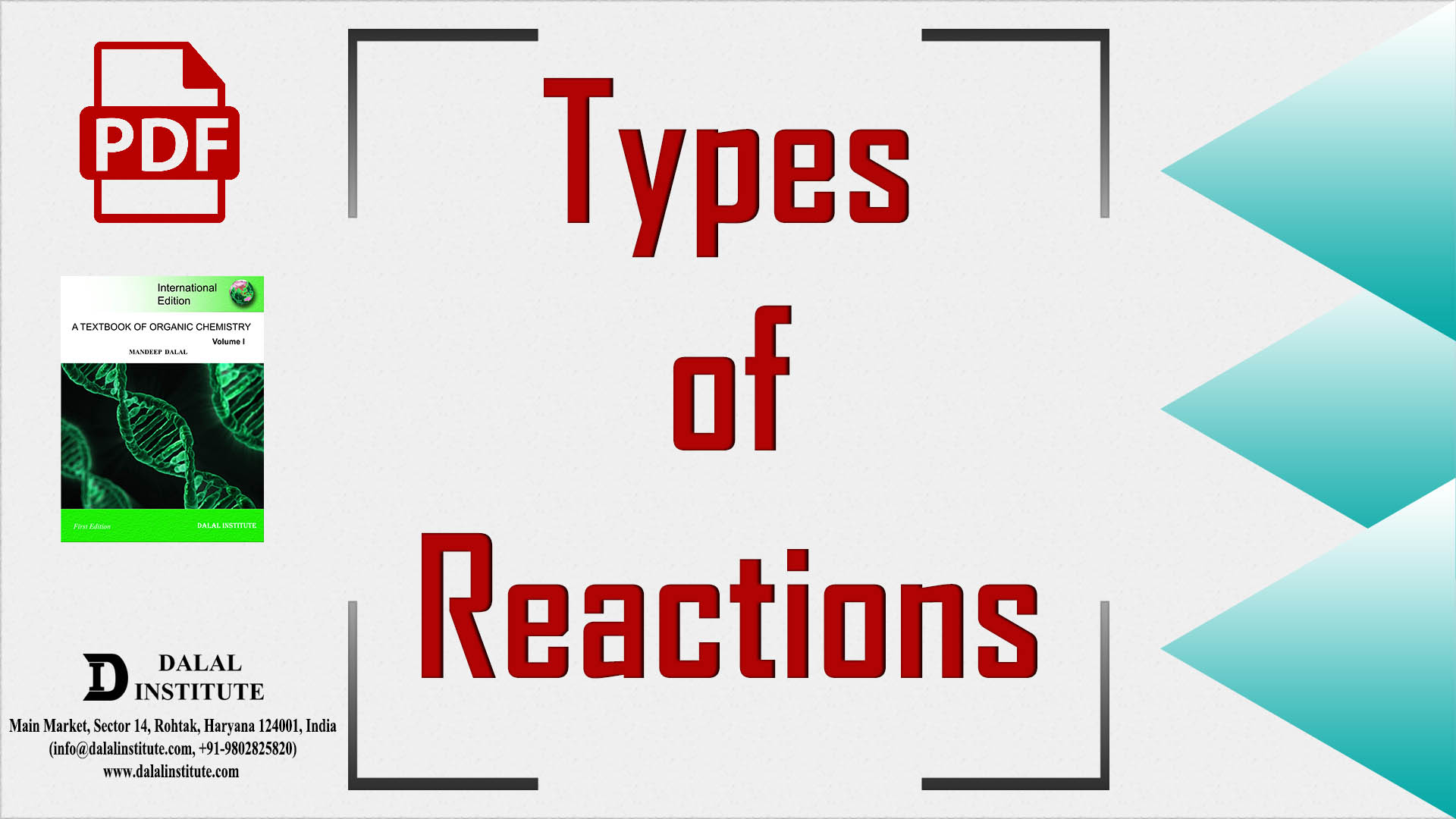 Types of Reactions - Dalal Institute