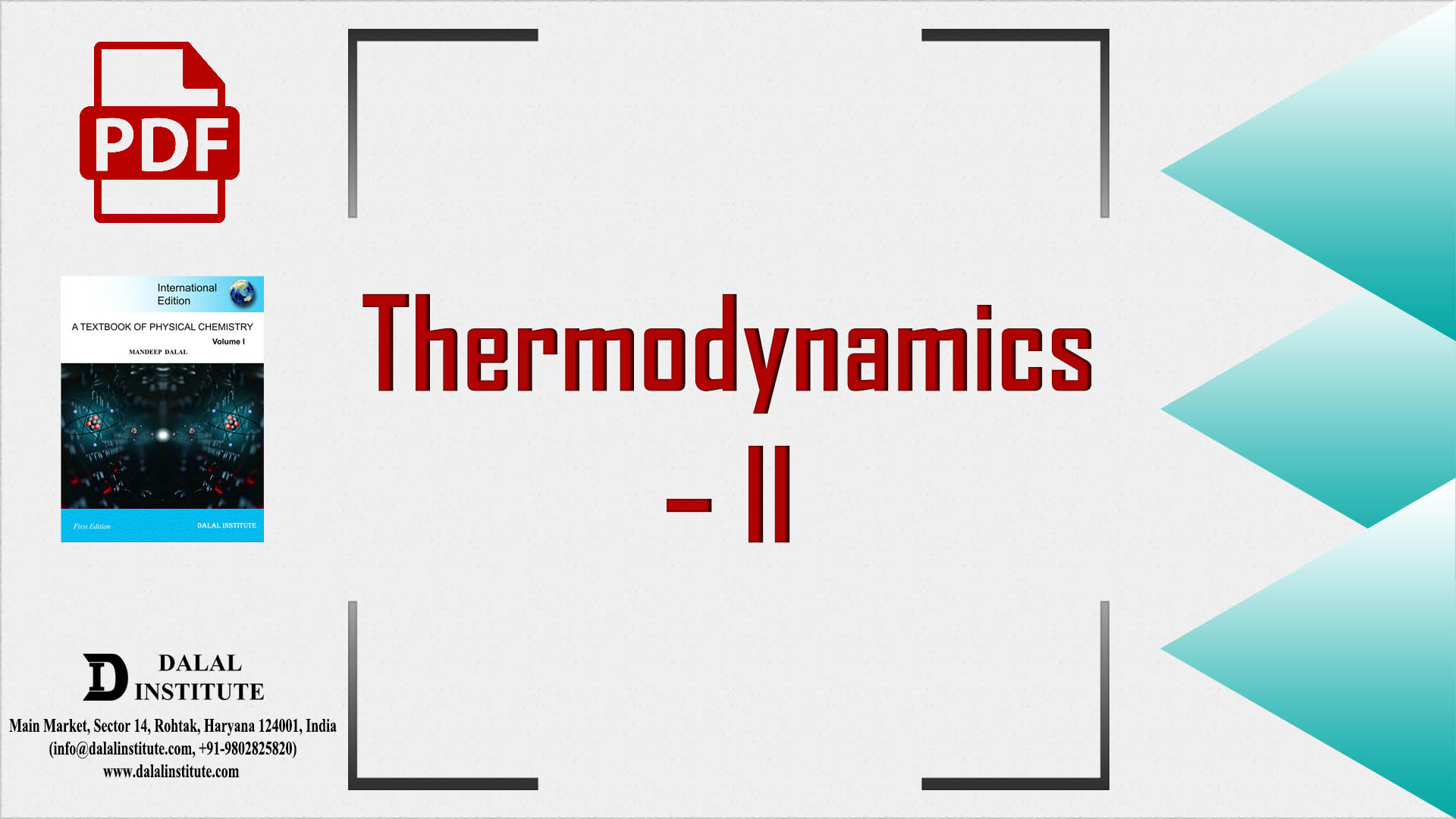 Thermodynamics – II - Dalal Institute